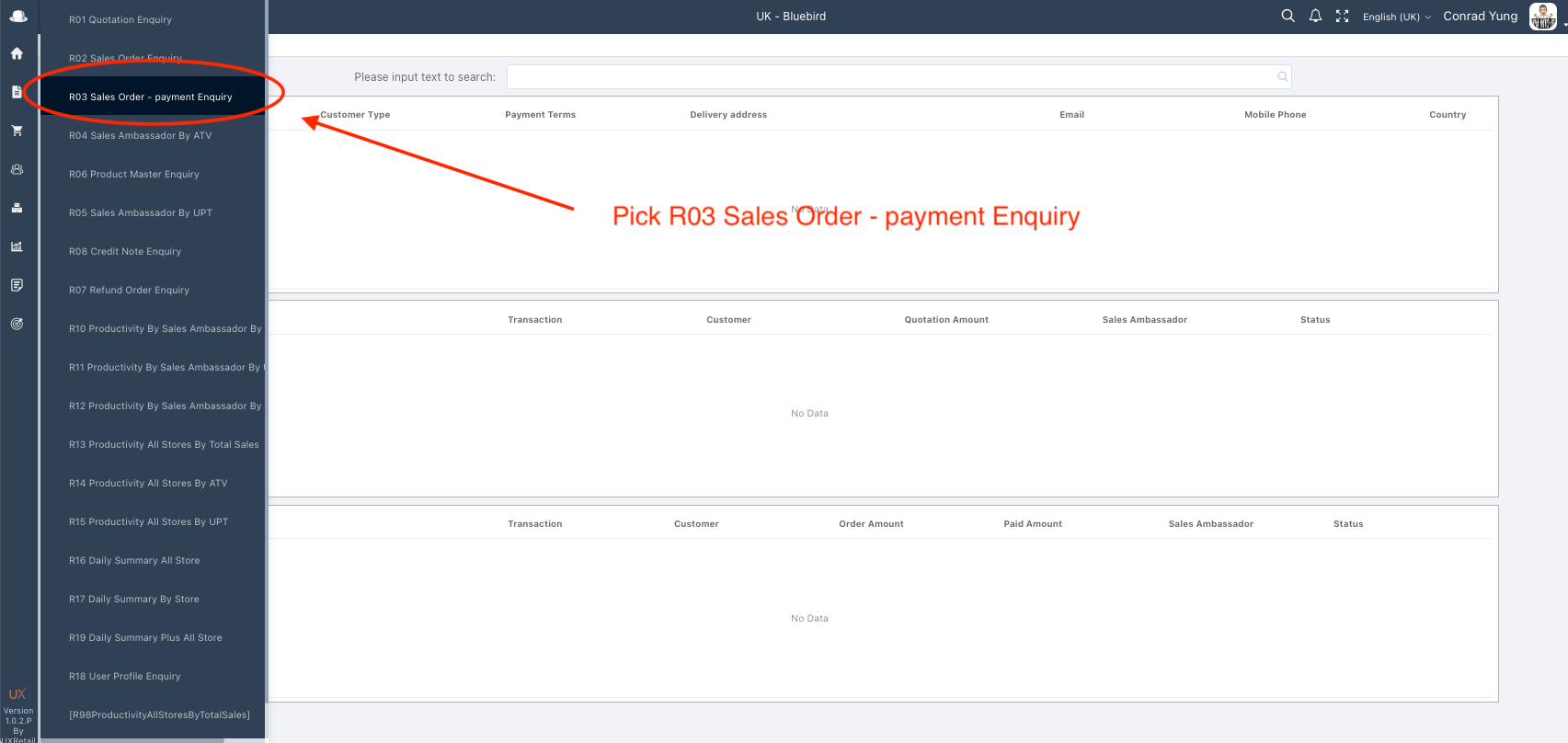 How to get End of Day Tender Report from UX POS
