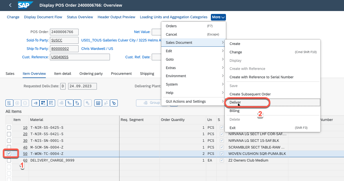 SAP-SD: Seperate create DN for one or certain SO lines, not for the ...
