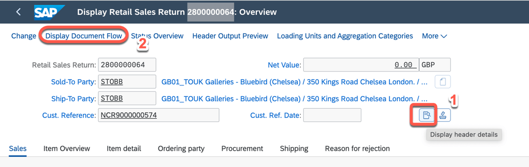 SAP-SD: NCR Return Delivery note PGR - Post Goods Receipt