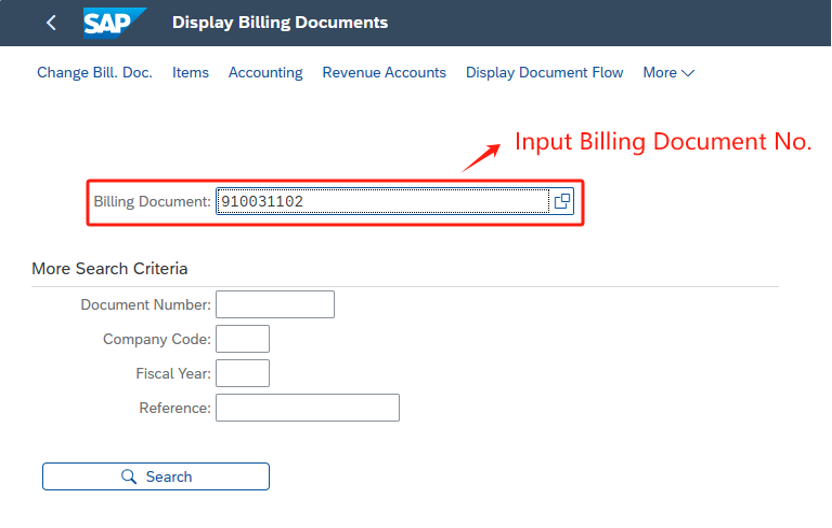 SAP-FICO: View the clear number based on the billing