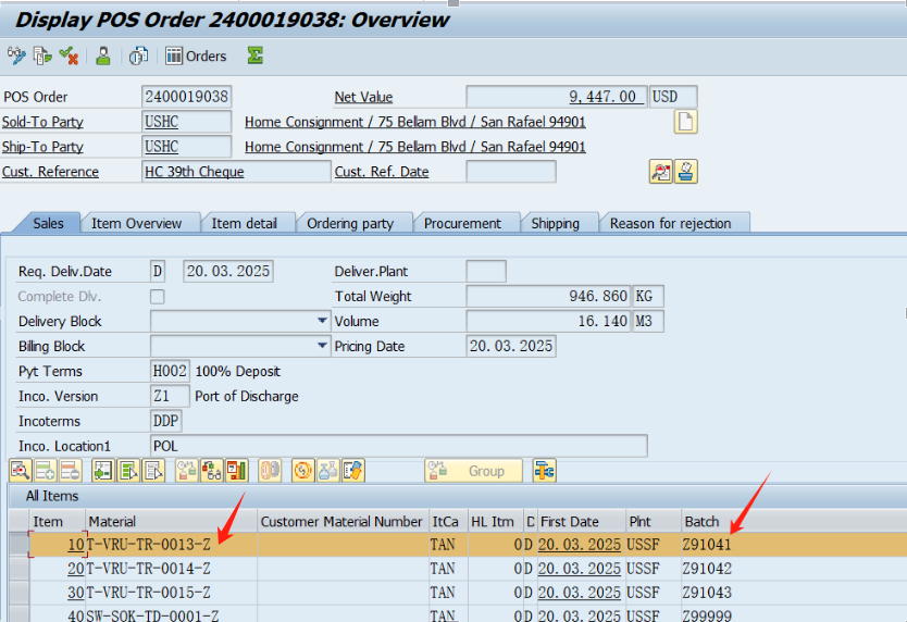 SAP-SD: Create Delivery Note and assign batch and PGI